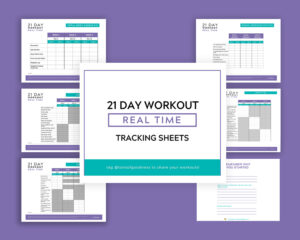 21 Day Fix Real Time Fitness Tracker, Workout Tracker, Instant Download