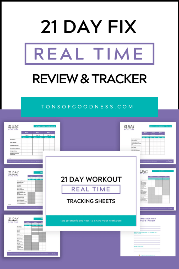 21 Day Fix Real Time Review And Tracking Sheets Tons Of Goodness
