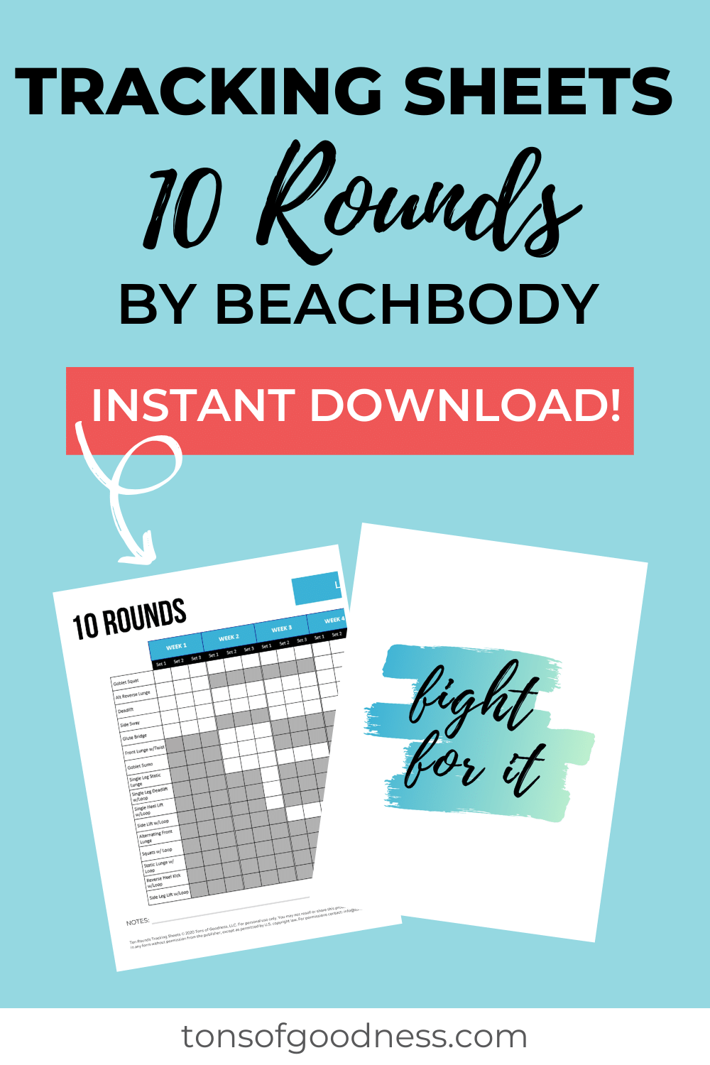 10 ROUNDS by Beachbody on Demand: Review and Tracking Sheets